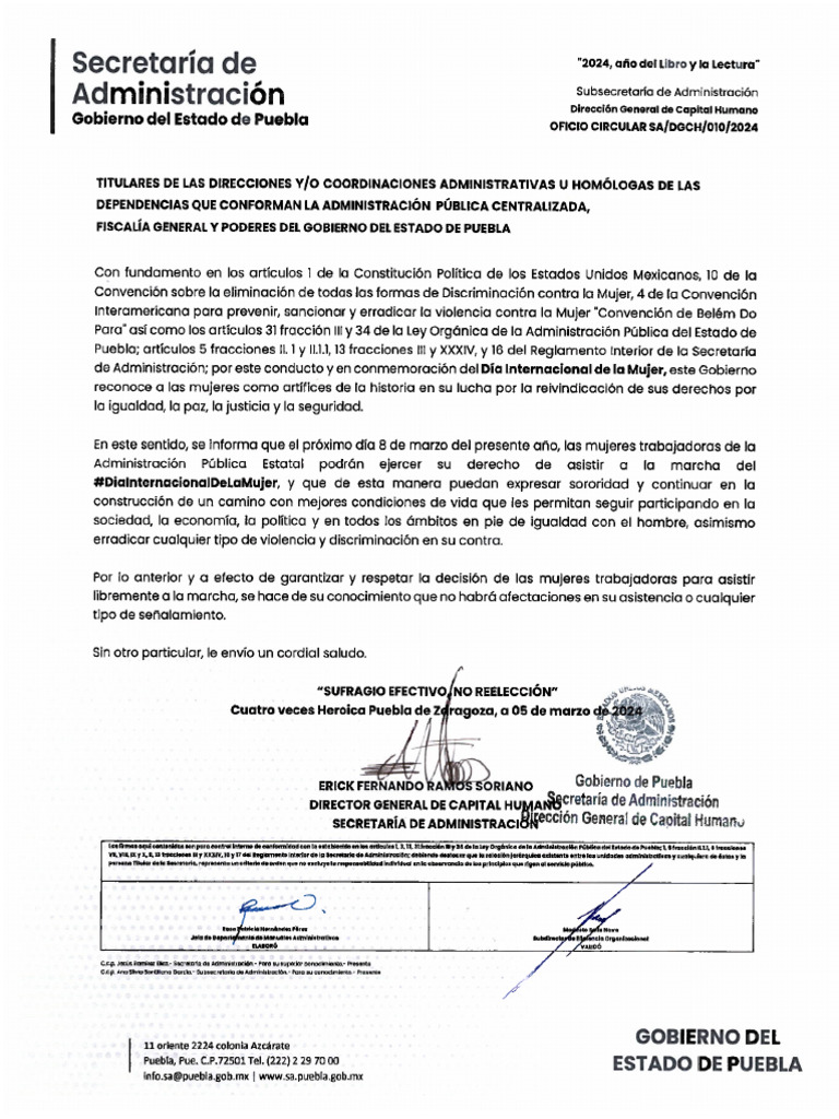 OFICIO CIRCULAR 018 2021-8 de Marzo | PDF