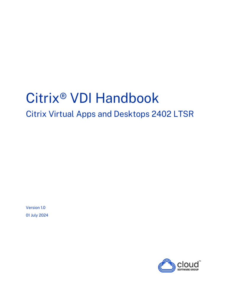 Citrix VDI Handbook - 2402 LTSR | PDF | Desktop Virtualization ...