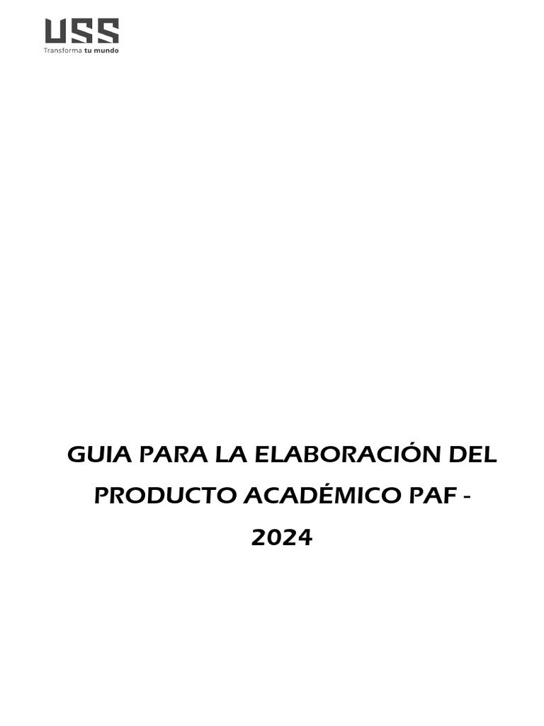 Guia de Productos Académicos Paf | PDF | Sicología | Evaluación