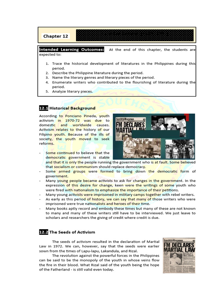 Chap 12 Period of Activism | PDF | Activism | Philippines