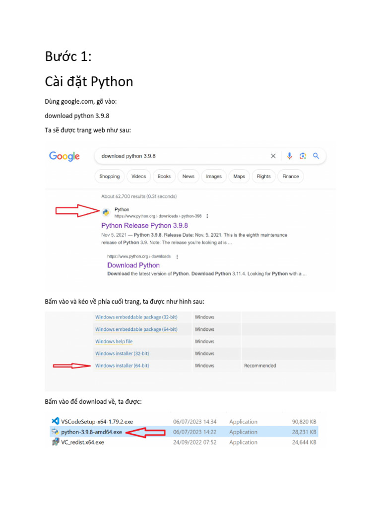 HuongDanCaiDatPython VSCode | PDF