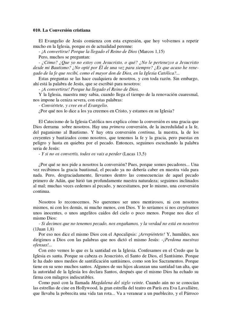 010 La Conversion Cristiana | PDF | Bautismo | Gracia divina