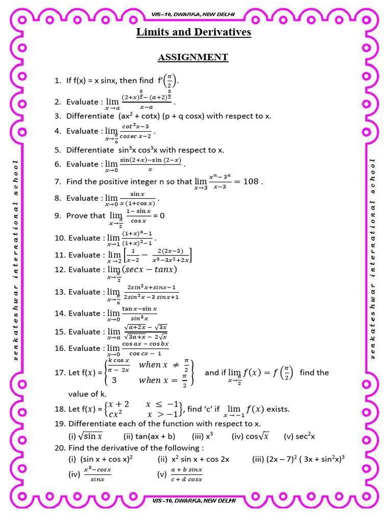 Limits and Derivatives New | PDF | Mathematical Objects | Mathematical Analysis