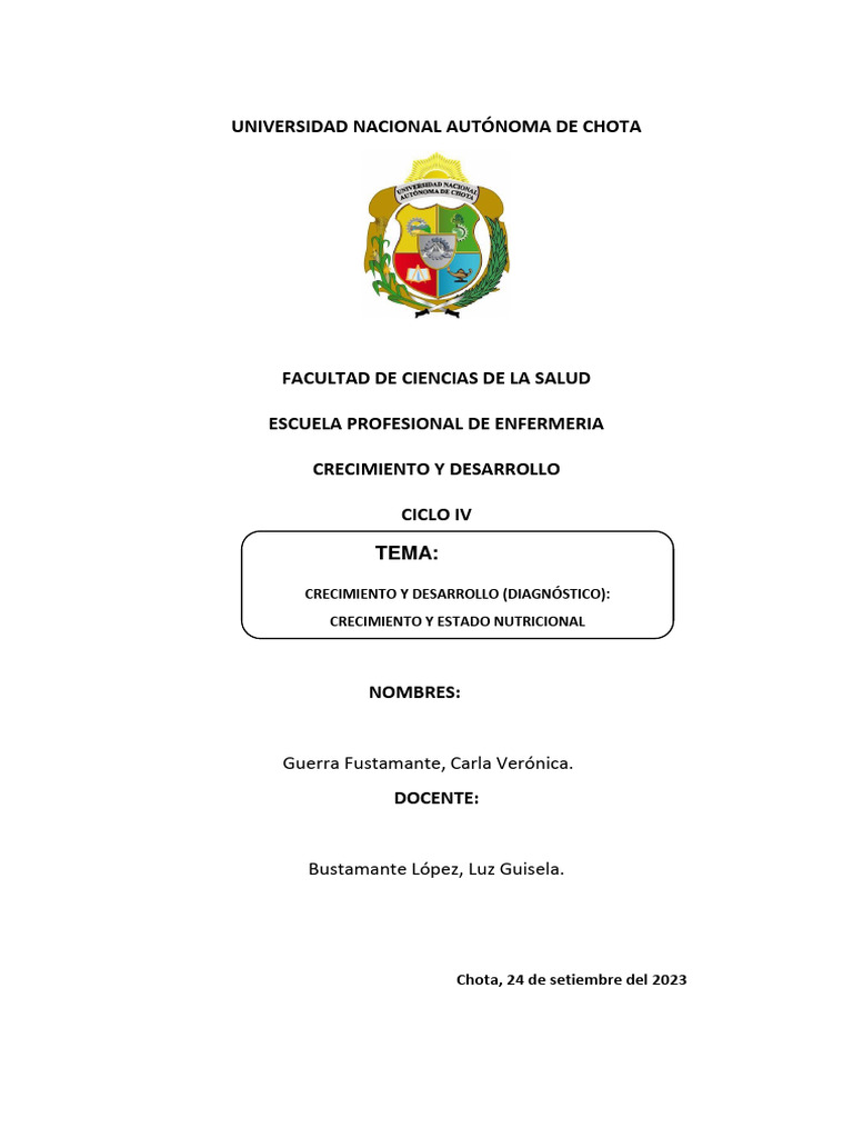 Informe Cred Numero 4 | PDF | Nutrición | Dieta y nutrición