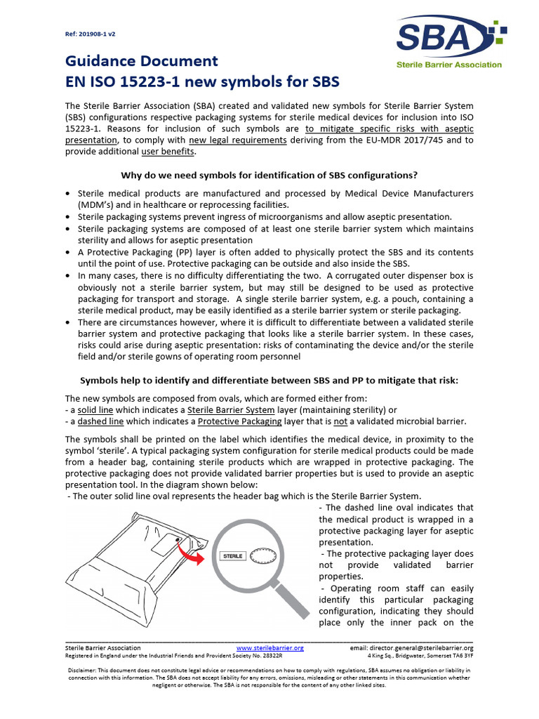 SBS Sterile Barrier Symbol Guidance-Doc-Symbols-201908-1 | PDF ...