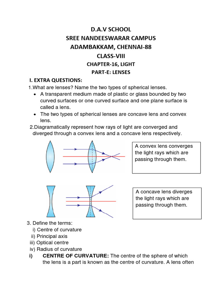 Class 8 Phy Light Part E F 1642256469 | PDF | Eye | Human Eye