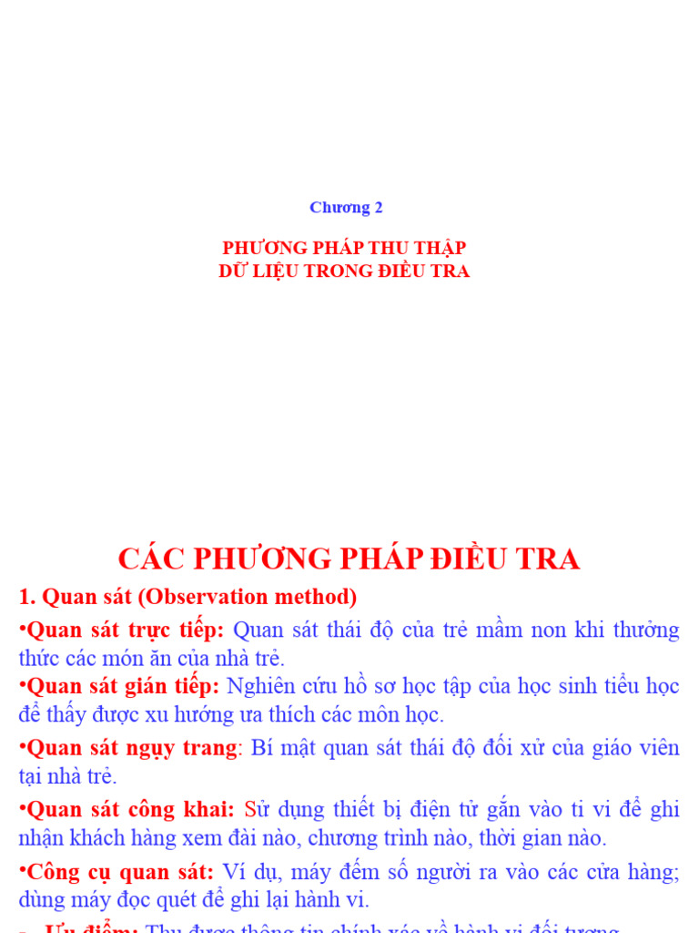 PP Thu Thap Du Lieu Trong Dieu Tra | PDF