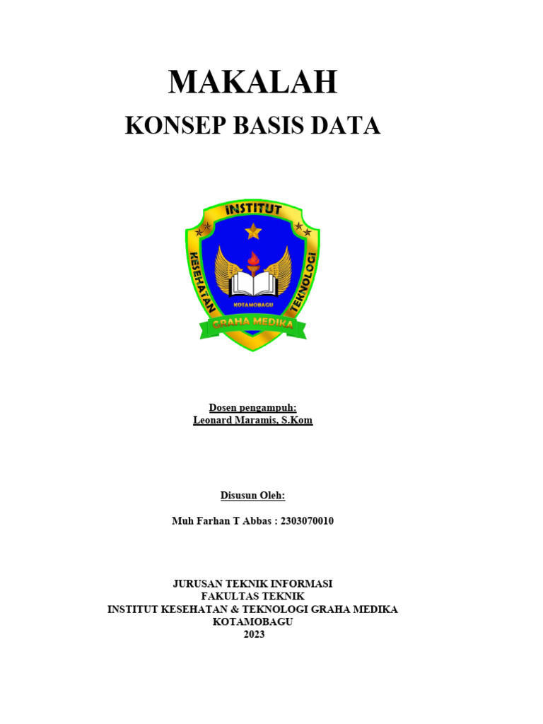 Makalah Konsep Basis Data | PDF | Komputer