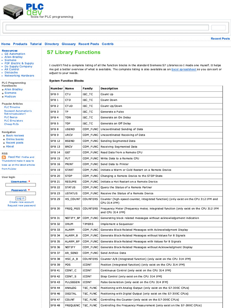 S7 Library Functions - PLCdev | PDF