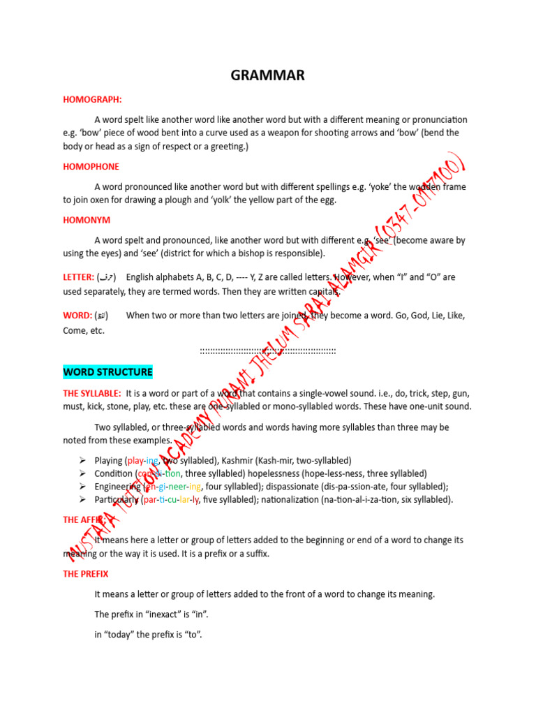 2 Parts of Speech | PDF | Clause | Verb