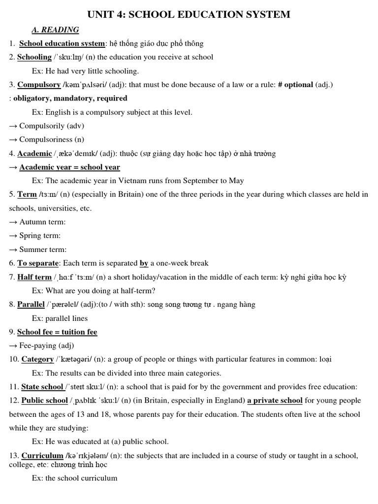 Overview of School Education Systems | PDF | Schools