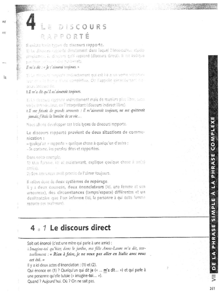 Le Discours Rapporté - Théorie | PDF