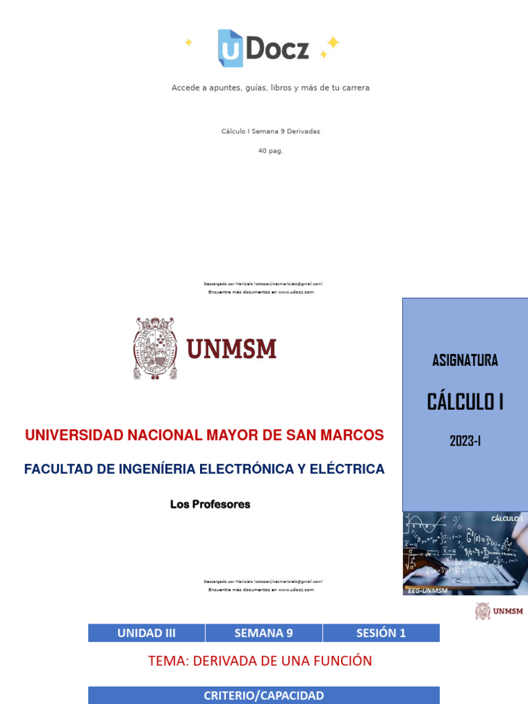 Calculo I Semana 9 D 608640 Downloadable 480422 | PDF | Derivado ...