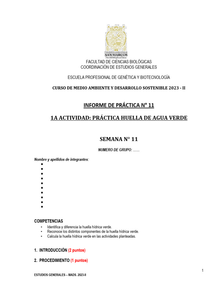 Semana 11 - Tarea - Practica - HHV | PDF | Agua | Evapotranspiración