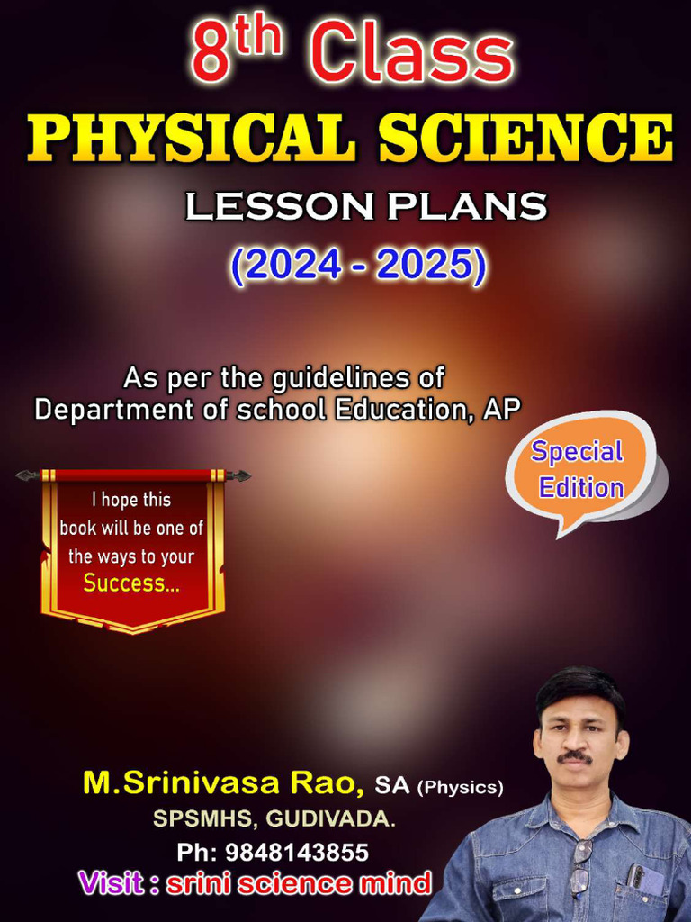 8th CLASS-PS-Lesson Plans Book (2024-2025) | PDF | Friction | Force