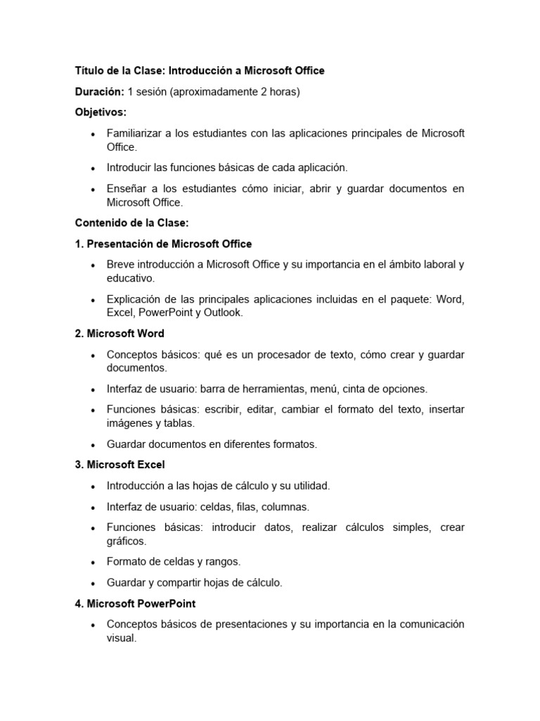 Material para La Clase Ofimatica | PDF | Microsoft Office | Microsoft ...