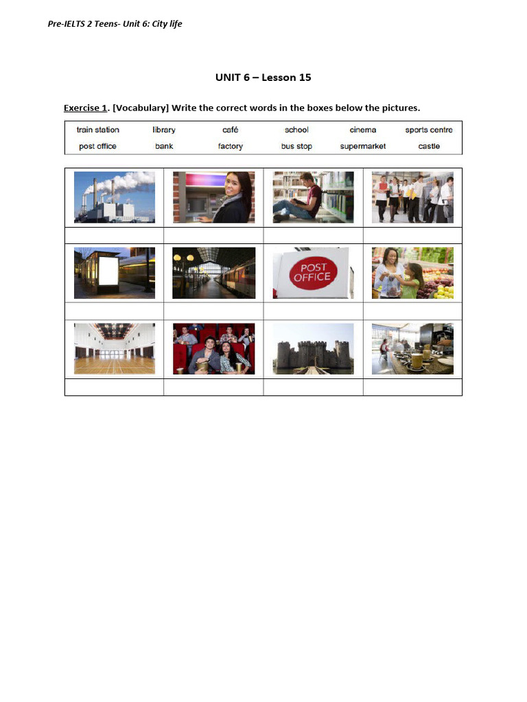 Worksheet Lesson 15 | PDF | Vocabulary