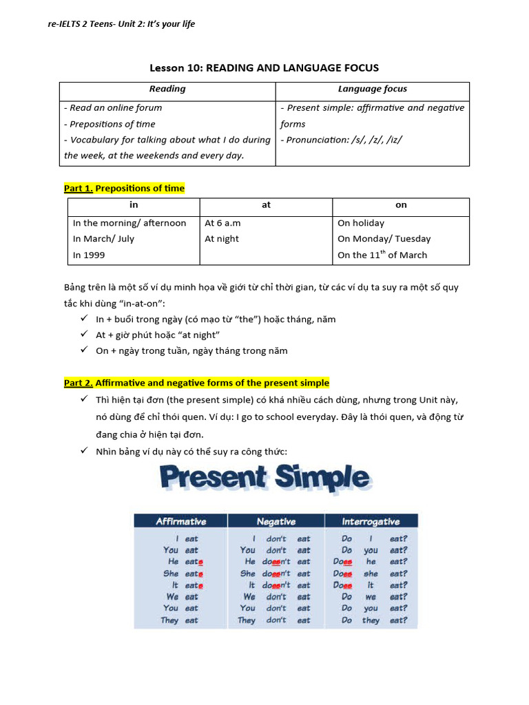 10. Learning Guides - Unit 2 - Lesson 2 | PDF