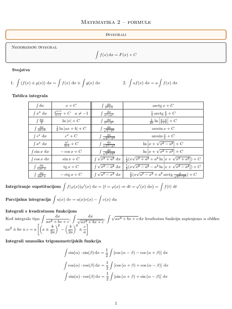 Formule Mat2 | PDF