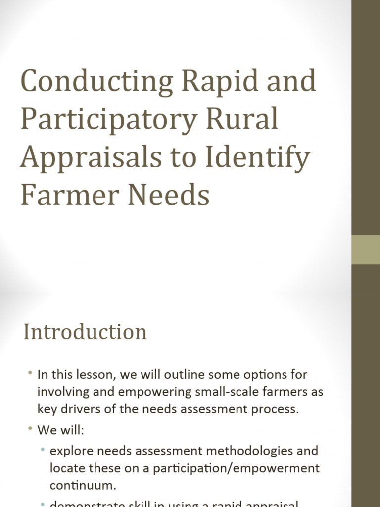 2 - Conducting Rapid and PRA - Presentation-NOTES | PDF | Survey ...