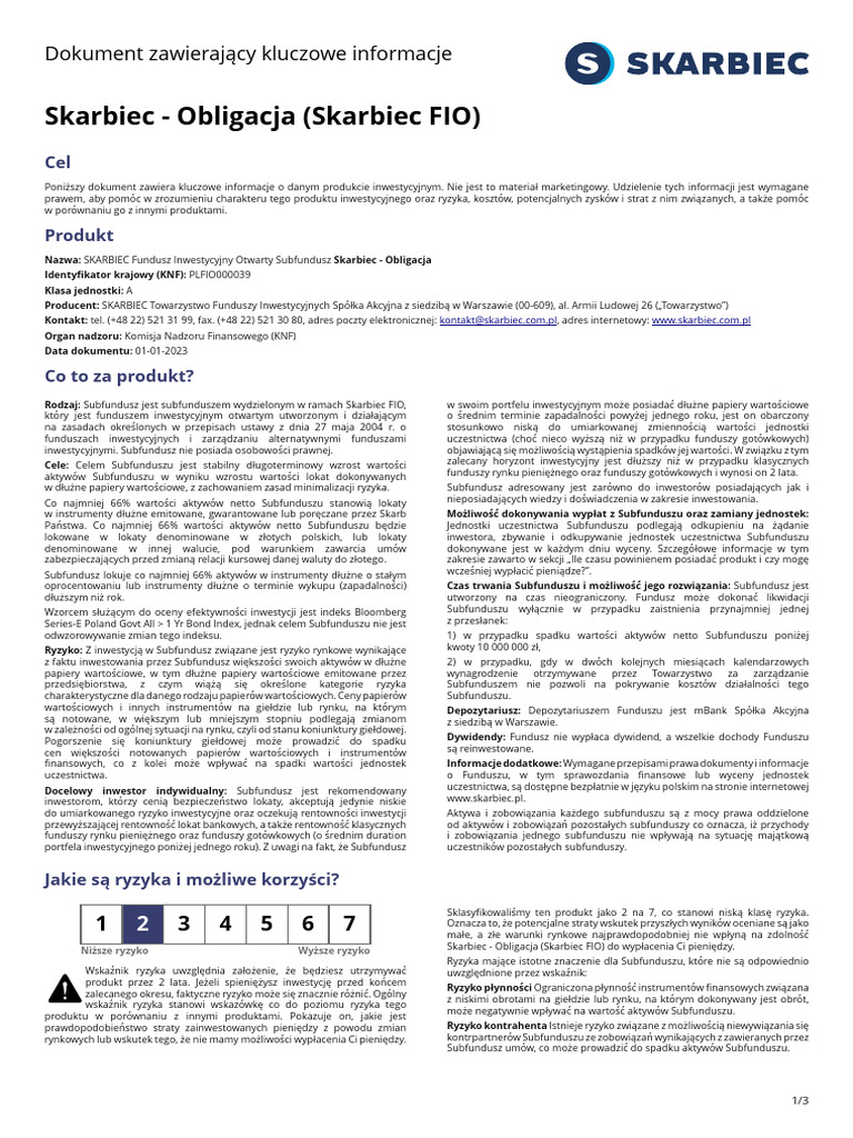 Kii Skarbiec Obligacja | PDF