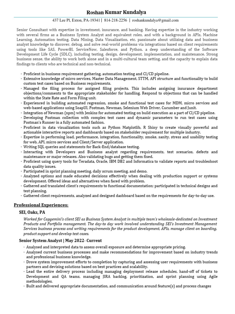 Roshan Kundalya Resume | PDF | Databases | Machine Learning