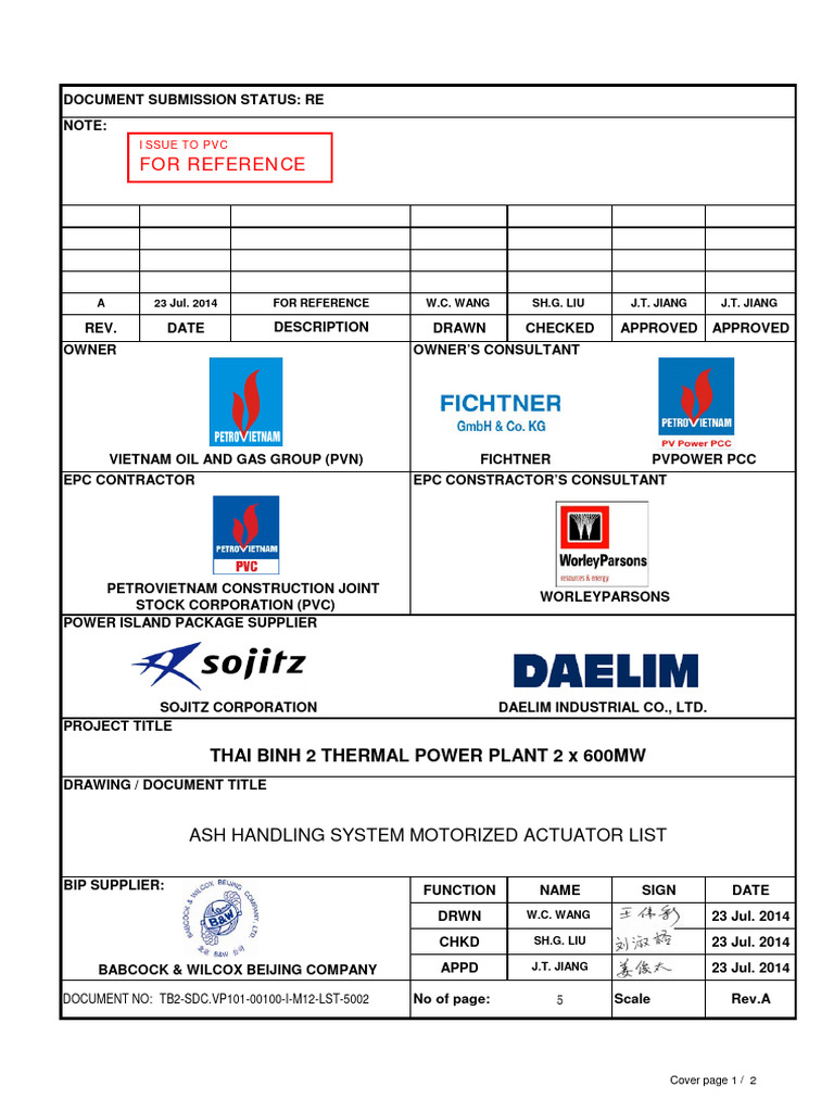 TB2-SDC - VP101-00100-I-M12-LST-5002 RevA - ASH HANDLING SYSTEM ...