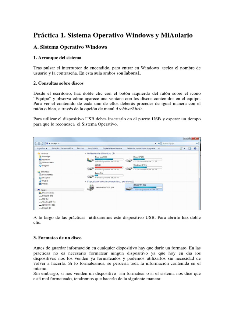 Práctica01 | PDF | Archivo de computadora | Memoria USB