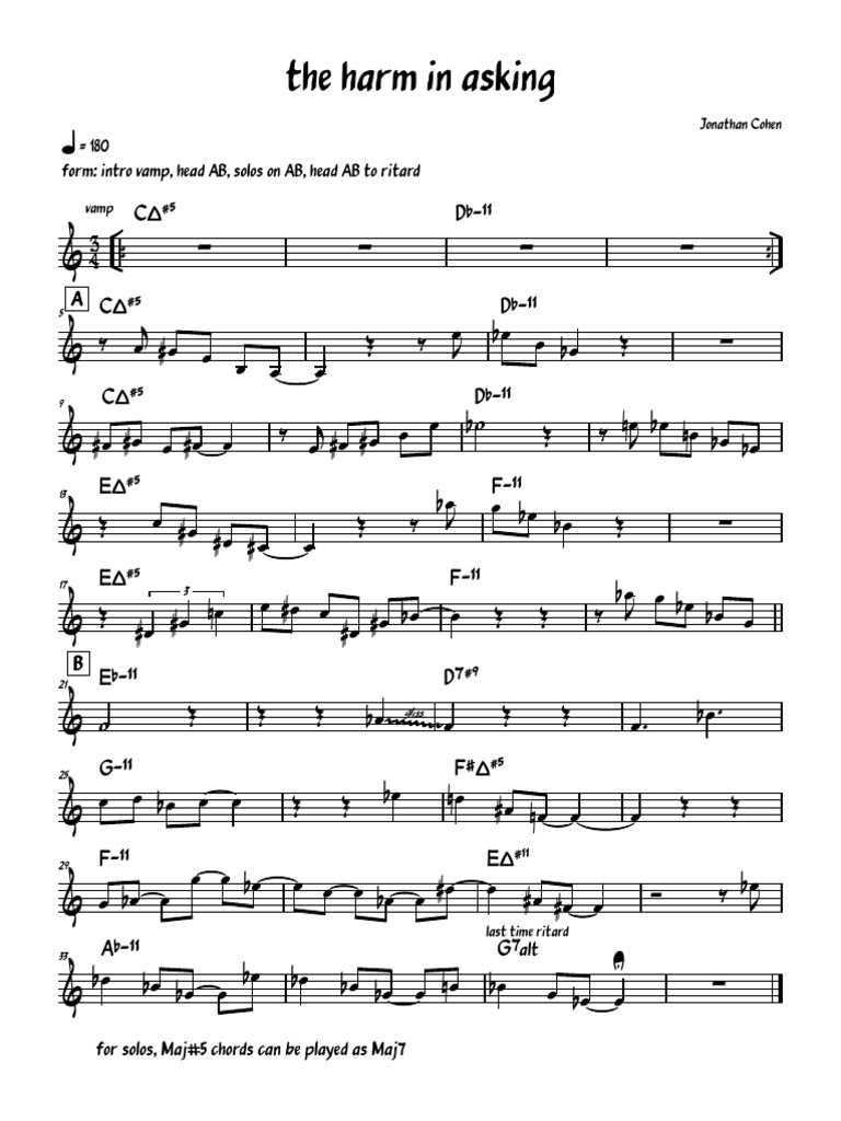 Harm in Asking | PDF | Elements Of Music | Music Theory