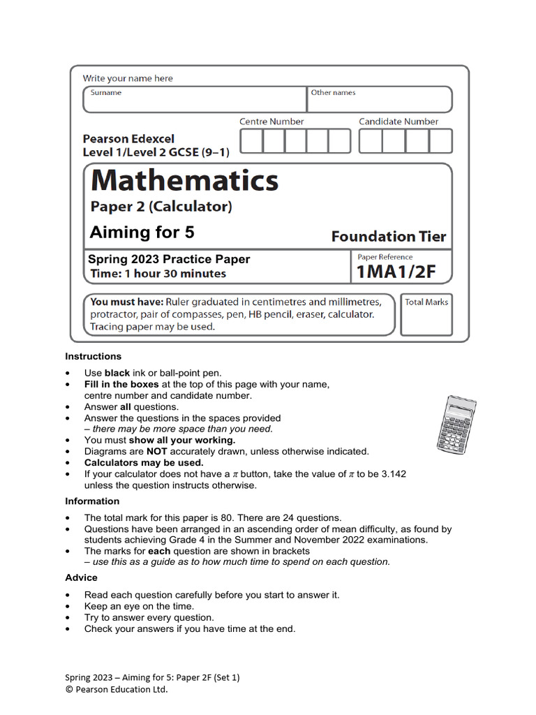 Aiming For 5 Revision | PDF