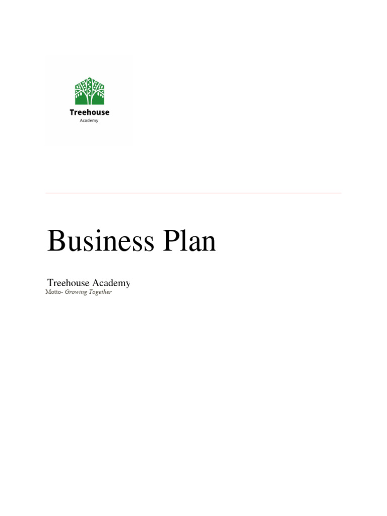 Treehouse Business Plan 1.0 | PDF