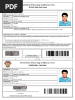 BITSAT-2024 Hall Ticket Instructions | PDF