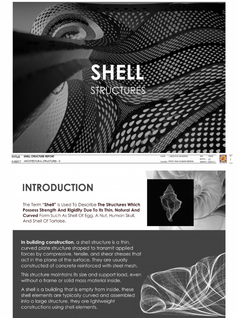 13 - Lakshya Sharma - Shell - Structure - Arch - Structures - Iii | PDF ...