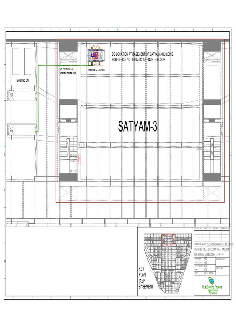 DG Location at Basement for Satyam-3 Office No. 439 & 440 - Satsang Coordination Office | PDF