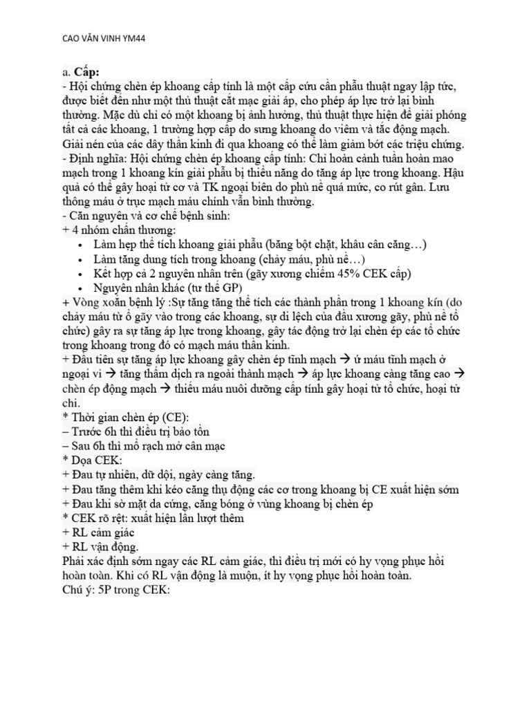 H I CH NG Chèn Ép Khoang | PDF