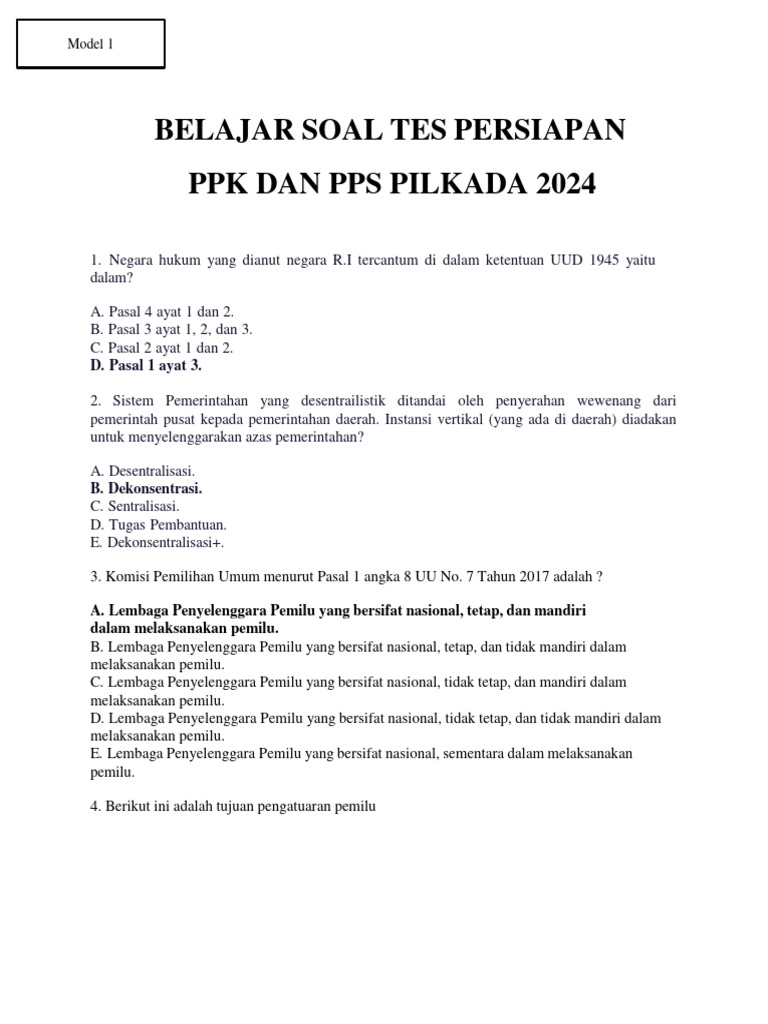 Bank Soal CAT PPK-PPS | PDF