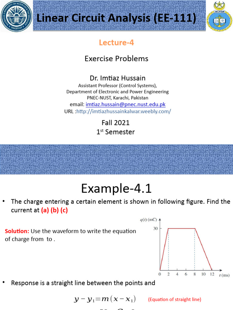 Lecture-4 Exercise Problems | PDF | Applied Mathematics | Electronic Engineering