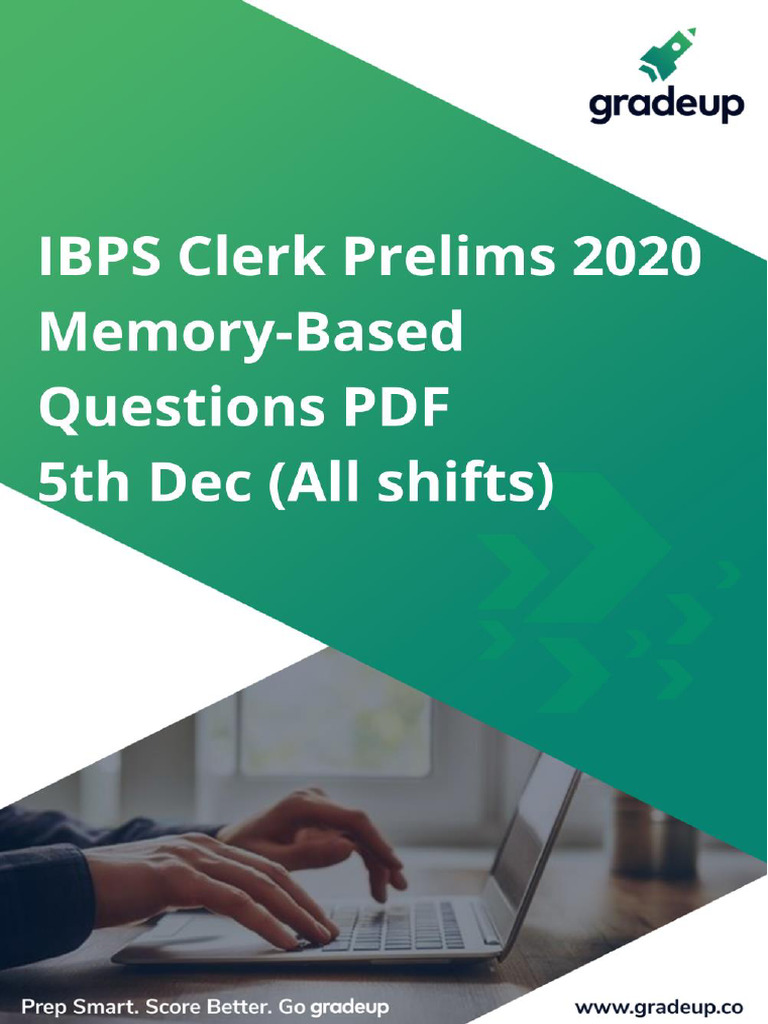 Ibps Clerk Plrelims 2020 Memory Based Questons PDF English 17 | PDF ...