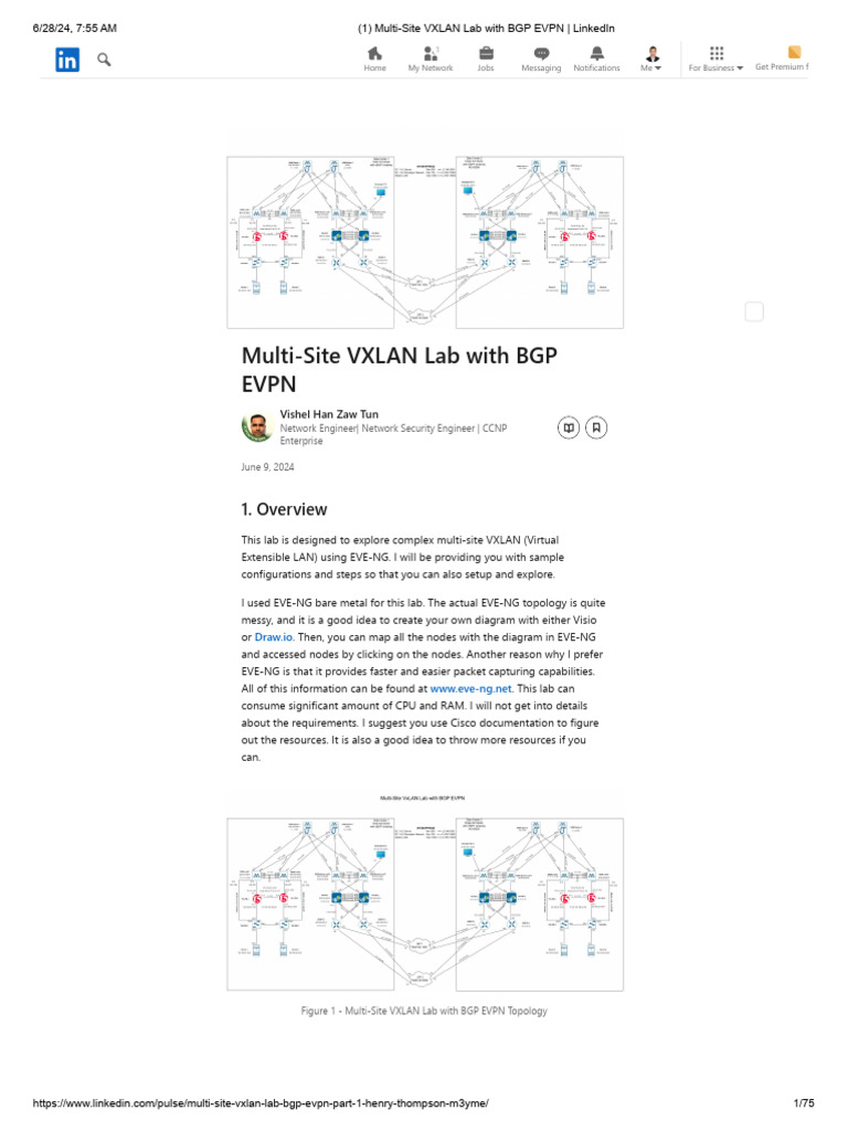Multi-Site VXLAN Lab With BGP EVPN | PDF | Ip Address | Computer Network