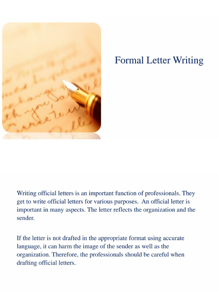 Module 09 - Formal Letter Writing | PDF