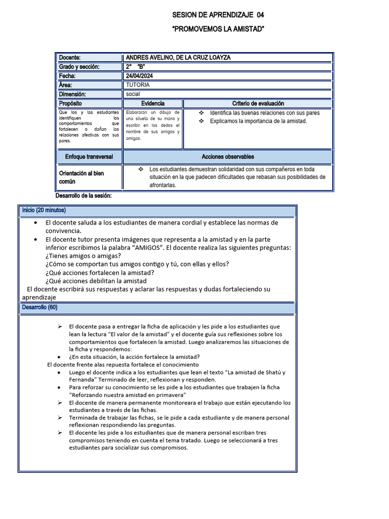 Sesion. 2 Normas de Conv - Tutoria | PDF | Cognición | Modificación de comportamiento