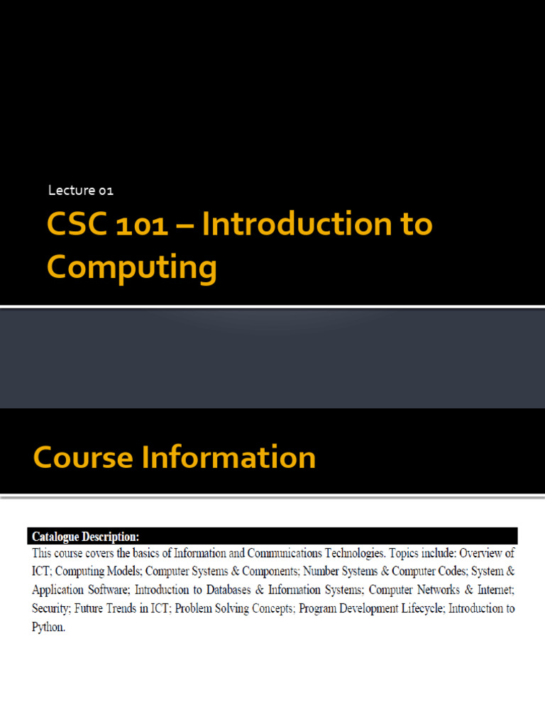 ICT Lecture 01 | PDF | Printer (Computing) | Computer Monitor