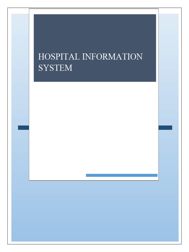 Hospital Information System | PDF | Computing | Information Technology