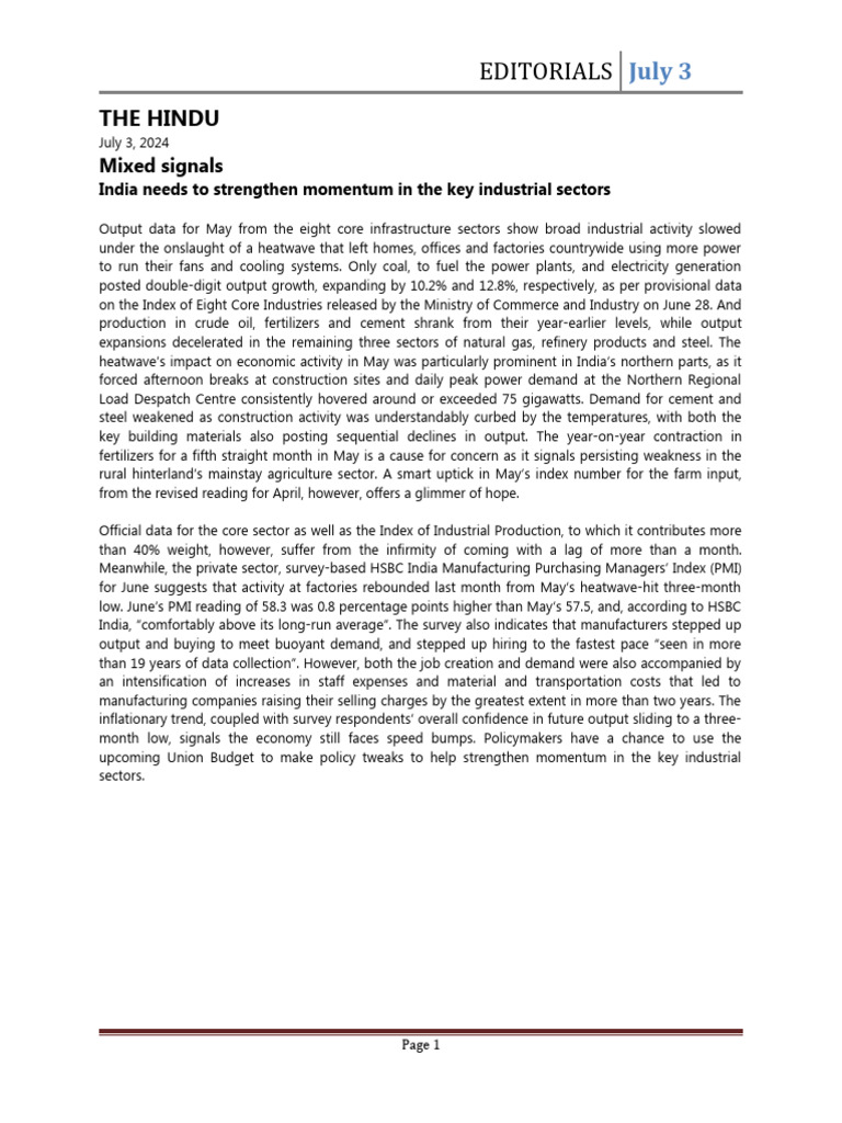 2024 July 3, Editorials | PDF | Taxes | Government Budget Balance