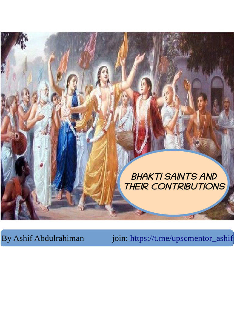 Bhakti Saints | PDF | Vedanta | Vaishnavism