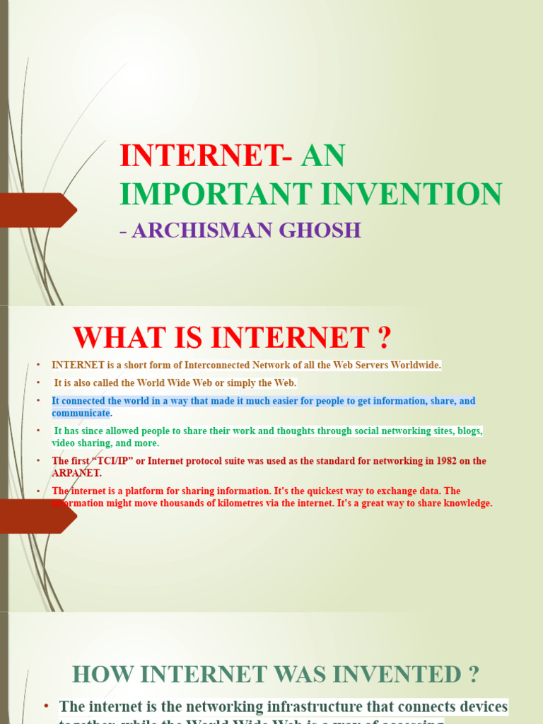 Invention of Internet | PDF | Internet | World Wide Web
