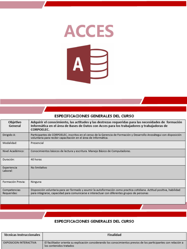 Curso de Acces Completo | PDF | Bases de datos | Ventana (informática)