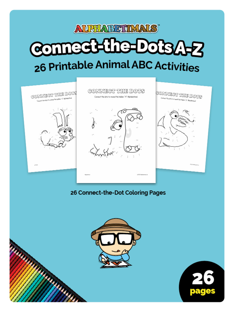 AlphabetimalsConnectTheDotsA Z | PDF