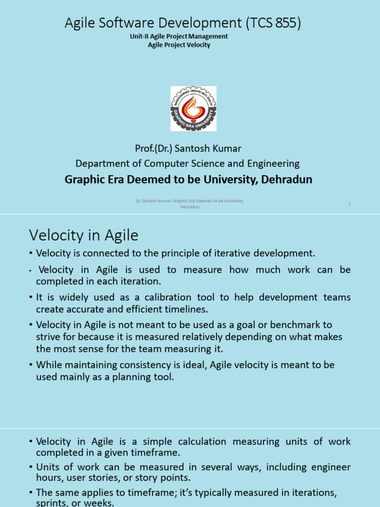 TCS 855-ASE-L2-4 Agile Project Velocity | PDF | Agile Software ...