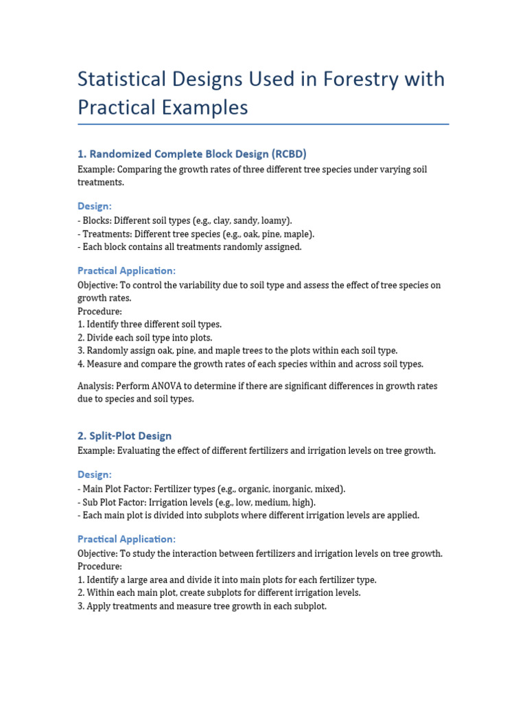 Statistical_Designs_in_Forestry | Download Free PDF | Analysis Of Variance